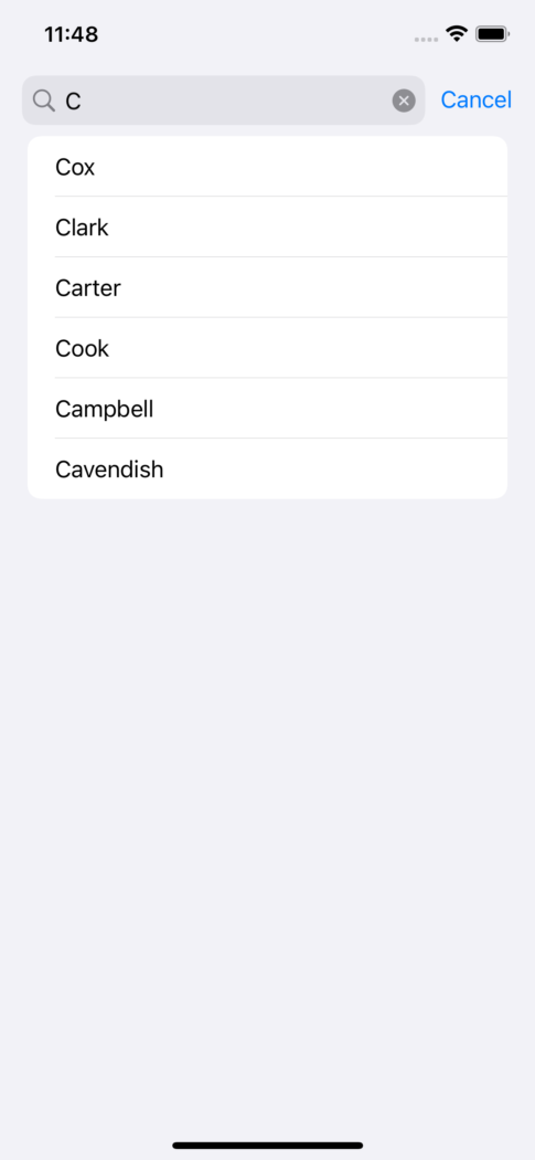 【SwiftUI】Viewに検索バーを追加する【.searchable】【Xcode13&iOS15】 – .NET ゆる〜りワーク